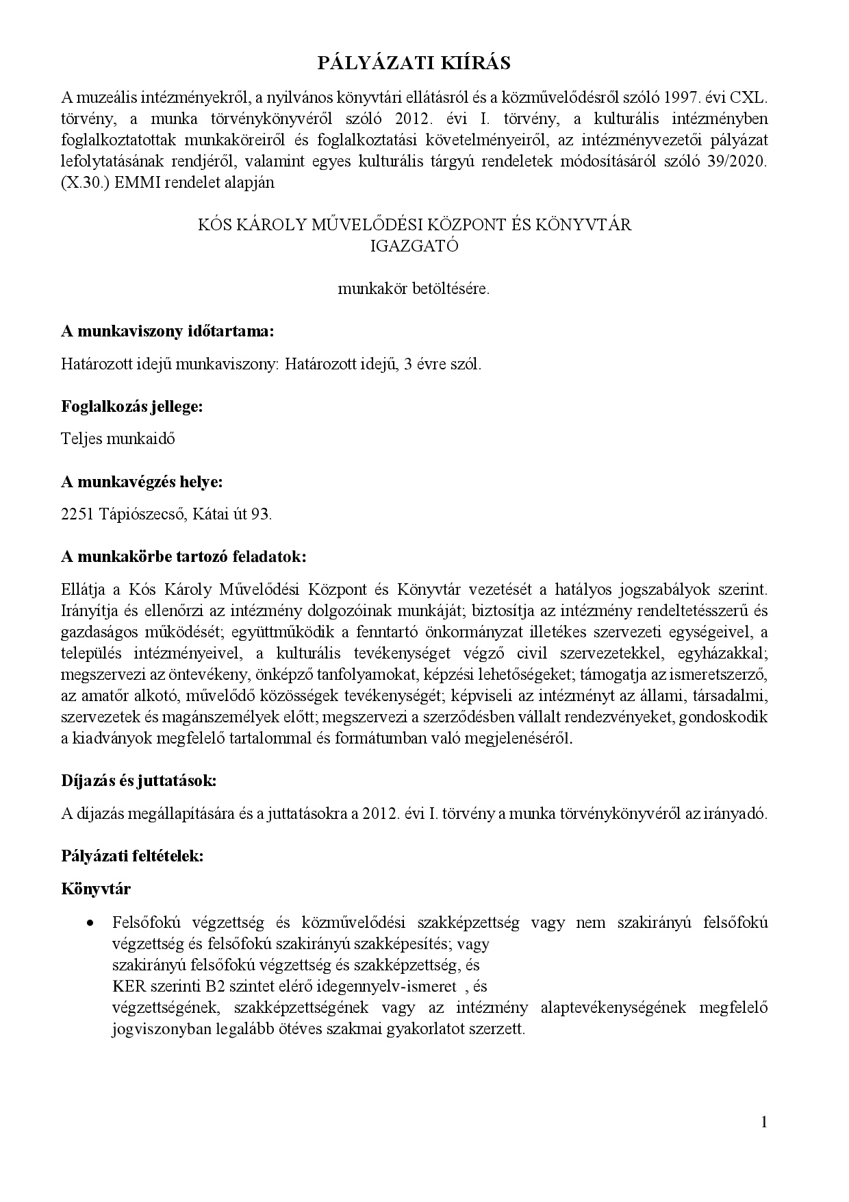 Hírek - Tápiószecső Nagyközség